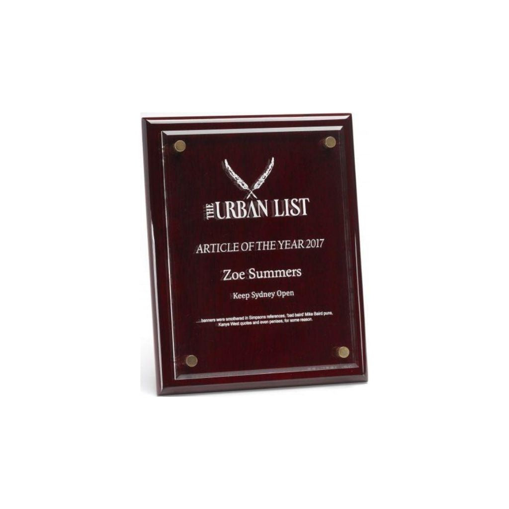 Rosewood Premium Floating Plaque – Eagle Rise Sports